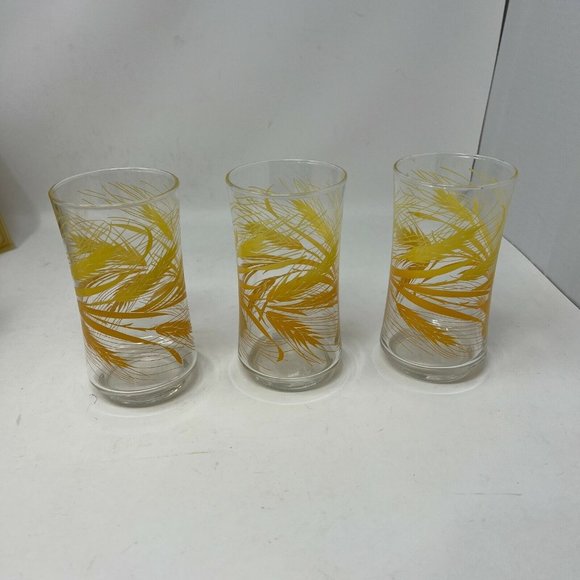 Libbey | Dining | Vintage Libbey Golden Wheat Pattern Tumbler Oz Drink ...